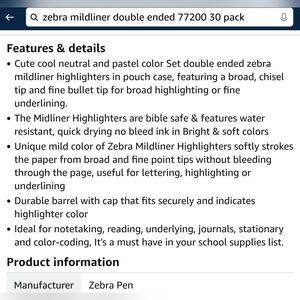 Zebra | Office | New 3ct Zebra Midliner Collection | Poshmark